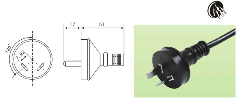 7.5/10a 250v Australian Saa 2 Pin Plug Australian Ac Power Plug - Buy ...
