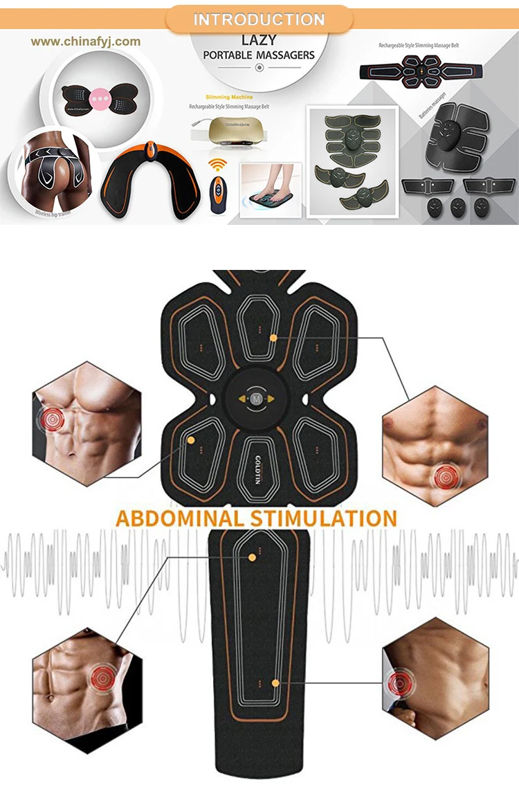 Vibrating Electric Body Massage Belt / Ab Gymnic Body Slimming Belt ...