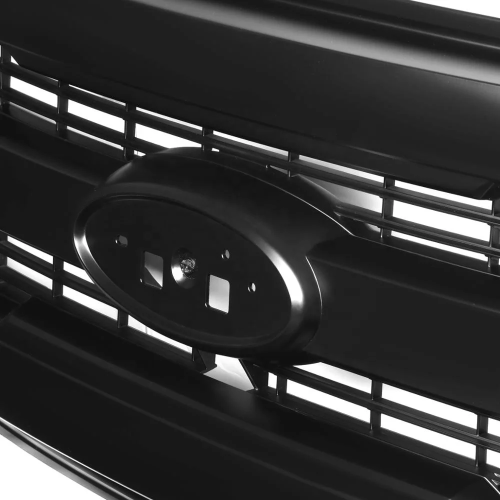 Front Bumper Upper Grille For Ford F-150 2015 Abs Matte Black ...
