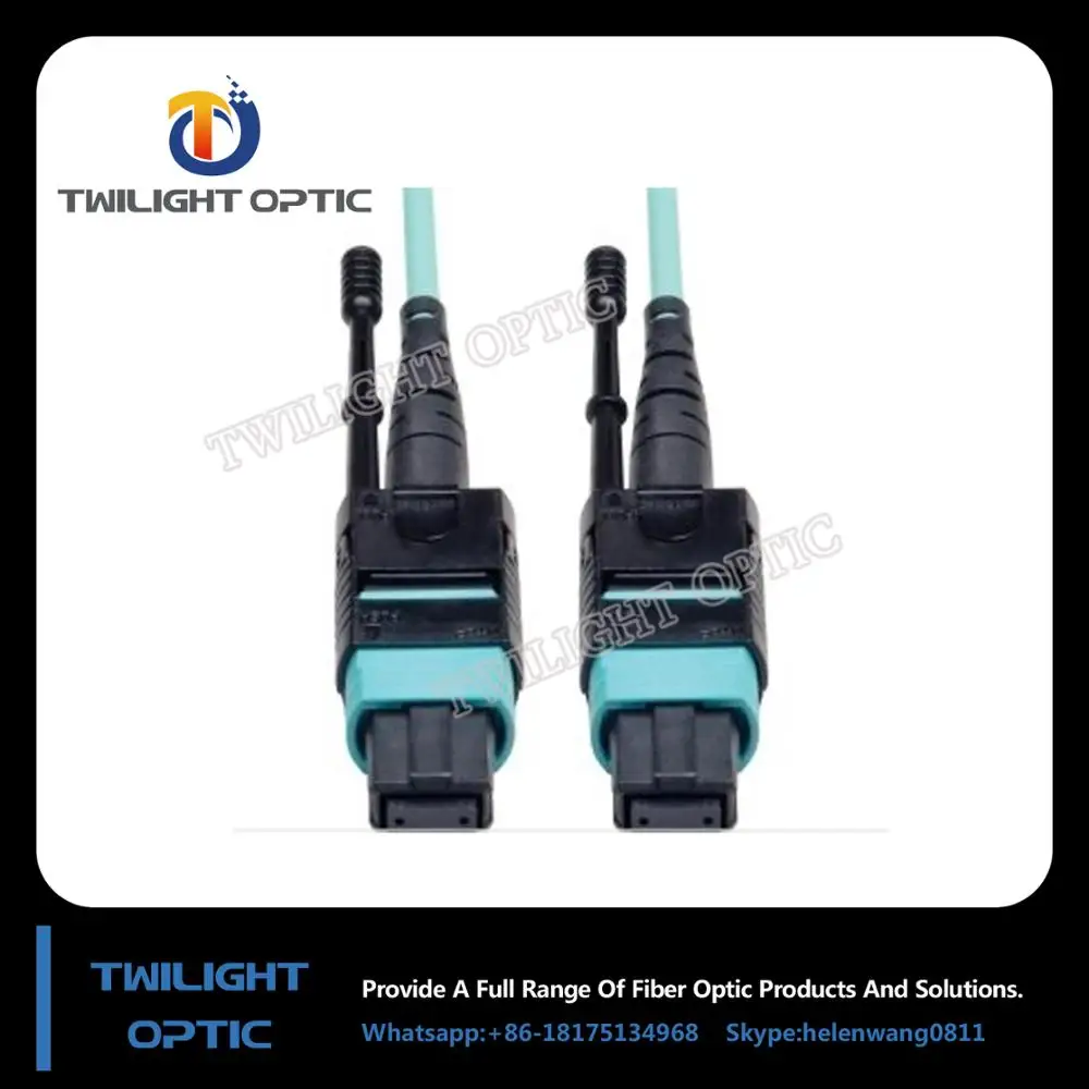 Mtp/mpo Fan-out Câble Avec Push/pull Tab Connecteurs Mtp/mpo À 8xlc ...