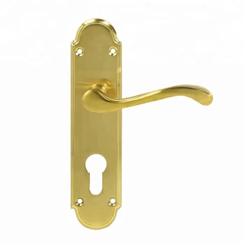 Golden Door Handle Cover Plate For Whole Lockset - Buy Door Handle ...