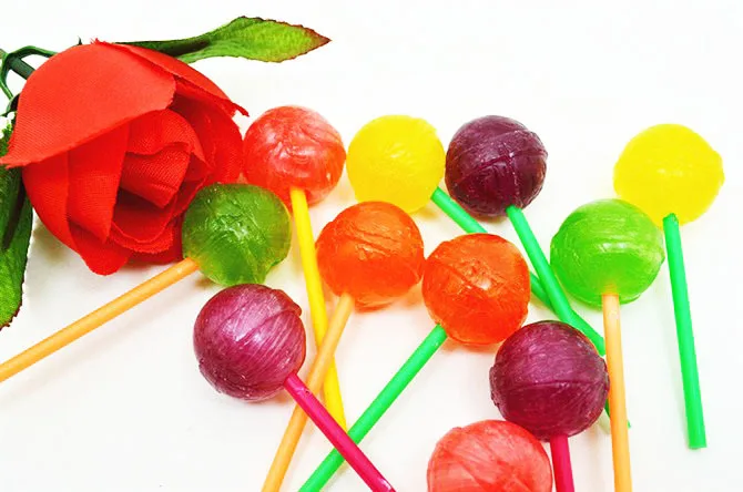 Chinese Candy Factory Ball In Stick Sweet Fruity Flavor Big Lollipop ...