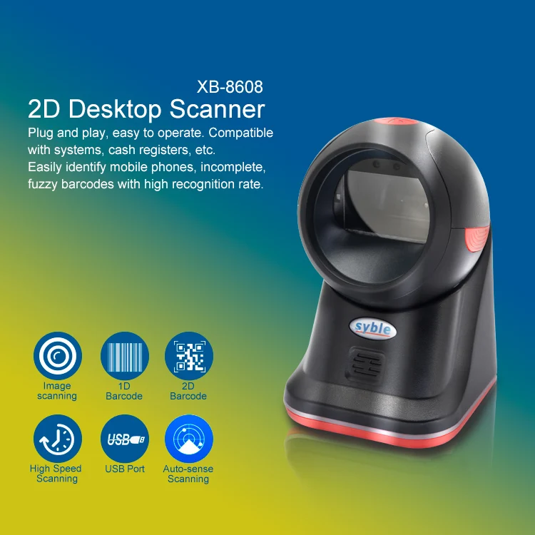 Qr Code Scanner Meja Mount 2d Desktop Barcode Scanner Untuk Mesin Atm ...