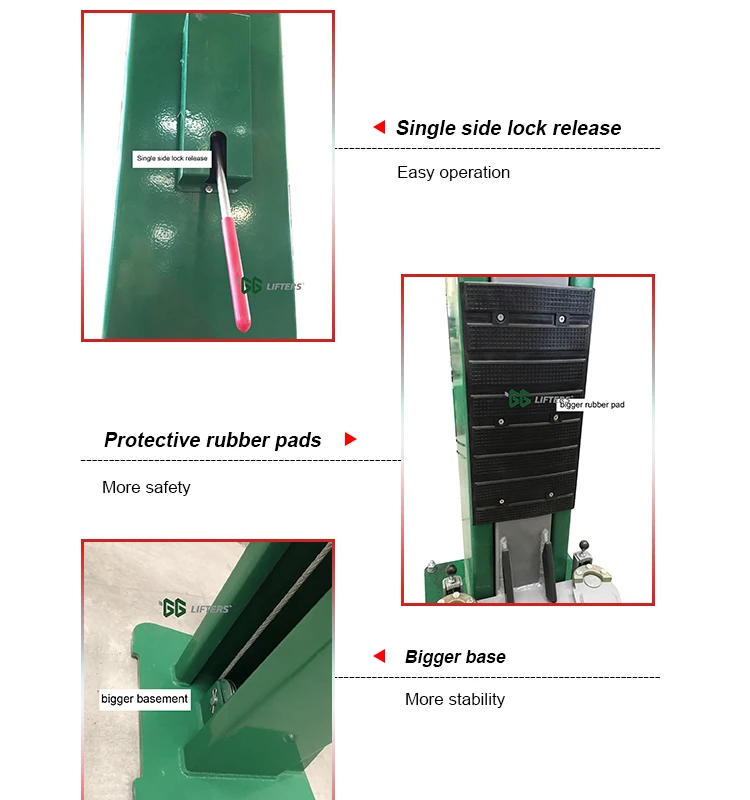 Gglifters Clear Floor Car Lift Two Post Automotive Auto Lift - Buy ...