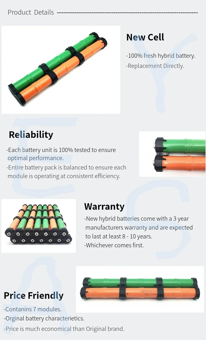 Hybrid Ima Battery 14.4 Volt 6500mah Nimh Battery For Honda Civic ...