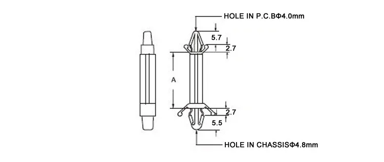 Standoffs/nylon Reverse Locking Pcb Standoffs/plastic Spacer Support ...