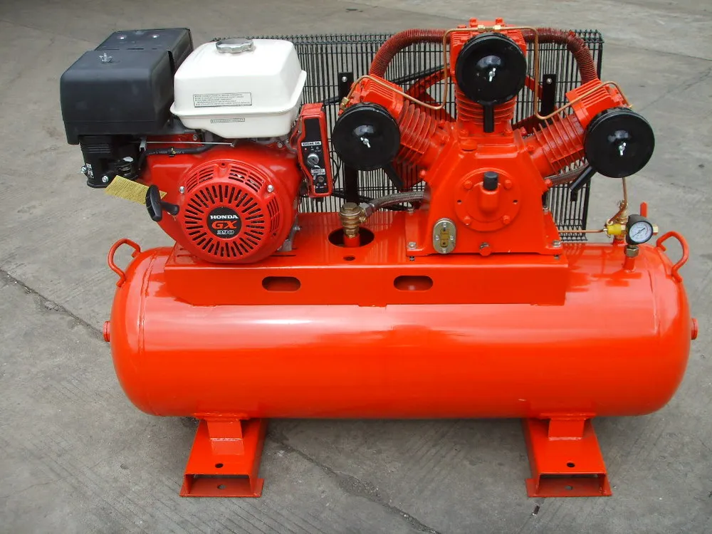 Gas Engine Driven 160l Tank 8-12bar Two Stages,Air Compressor - Buy ...
