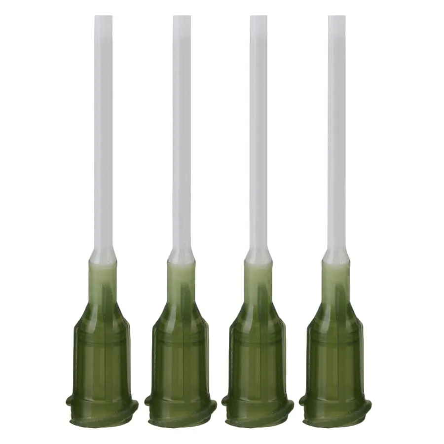 1.5'' Tip Length 14g Olive Color Pp Flexible Dispensing Needle Tips Adhesive Glue Dispenser ...
