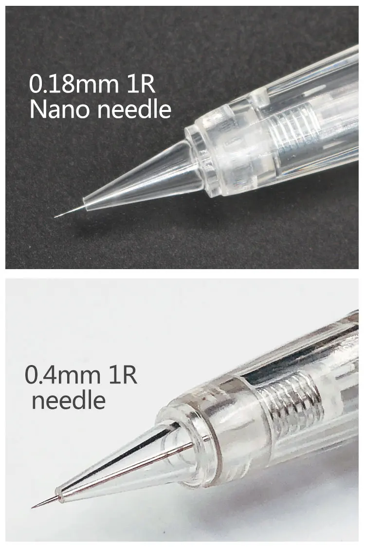 Transparent Screw Tattoo Needle 15m1 9uf 7f 5f 5r 3r 1r 0.18mm 1r 12pin ...