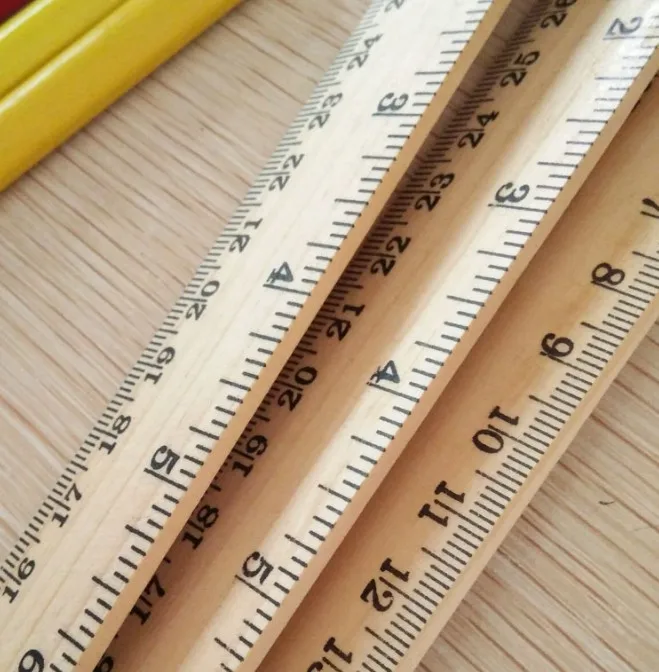 Eco-friendly Wooden Ruler Inch & Cm Metric Straight Bamboo Ruler - Buy ...