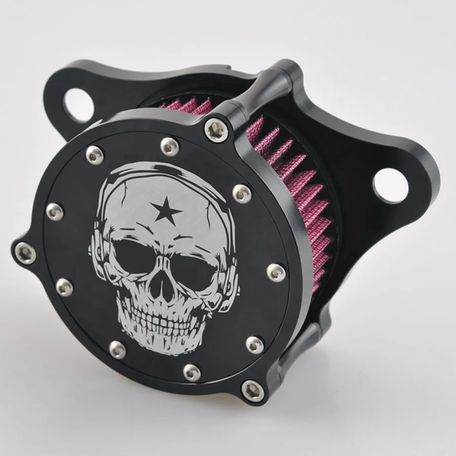 Aluminum Skull Air Cleaner Intake Filter Kit Personalized Customization ...
