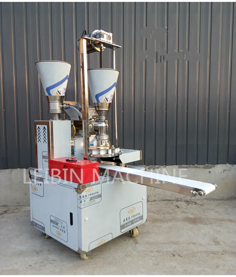 New Design Double Hopper Steamed Bun With Meat Filling Machine/chinese ...