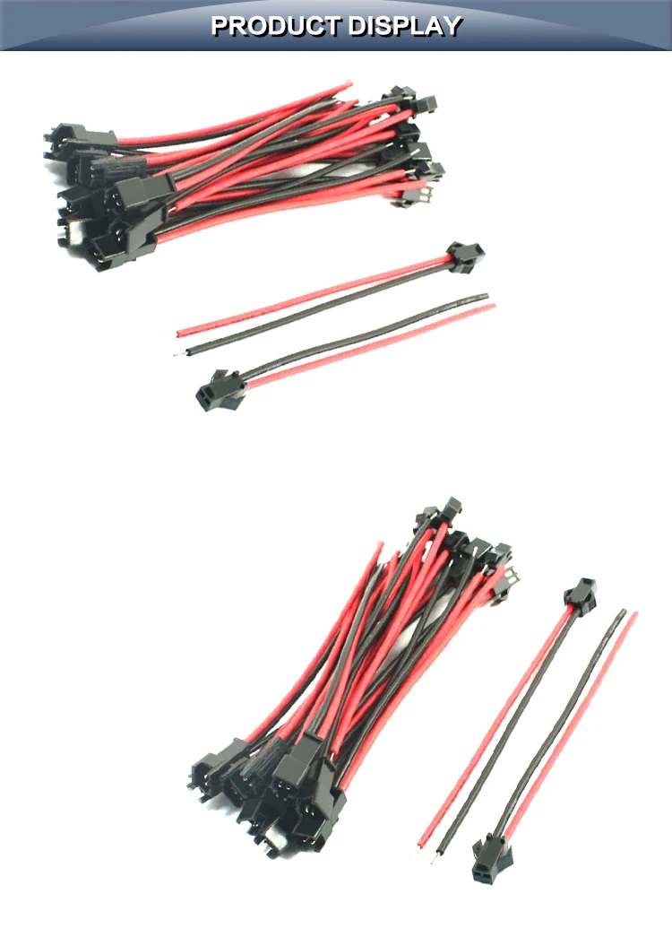 JST SM 2Pin 2P Female Male Plug Connector Wire Cables for LED Strip ...