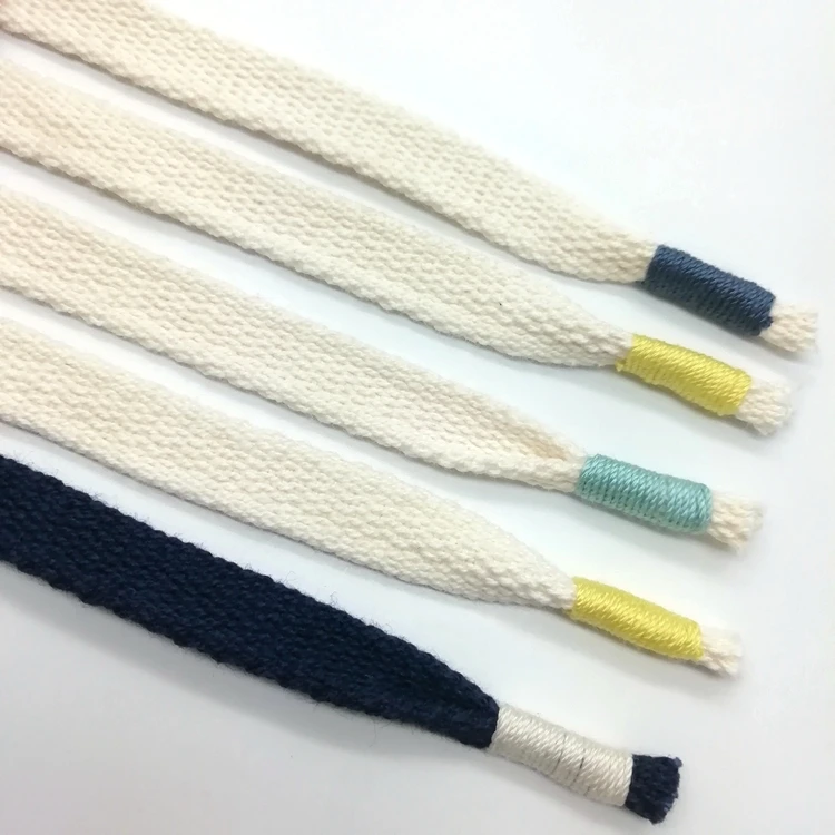 Fashion Style 1cm Flat Cotton Draw Cord Garment Drawstring Cords With ...