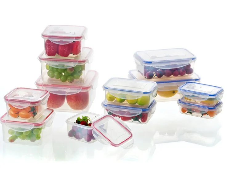 Wholesale Rectangle 12 Piece Pp Plastic Stackable Food Containers With ...