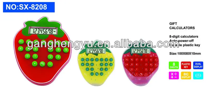 3D Fruit Strawberry Calculator - Perfect Promotional Gift