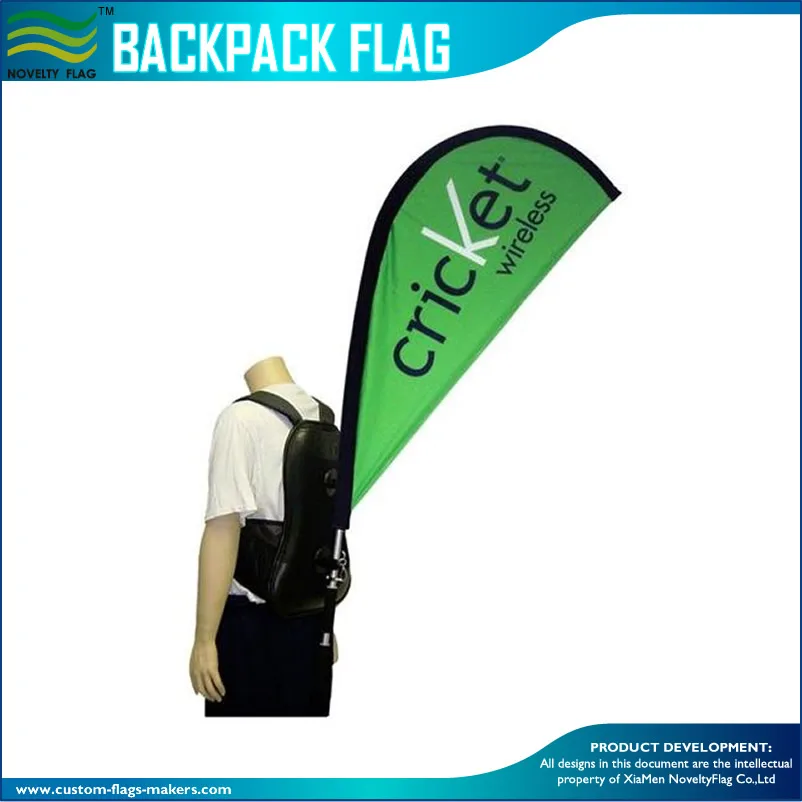 Advertising Walking Teardrop Rectangle Blade X-shape Backpack Flag ...