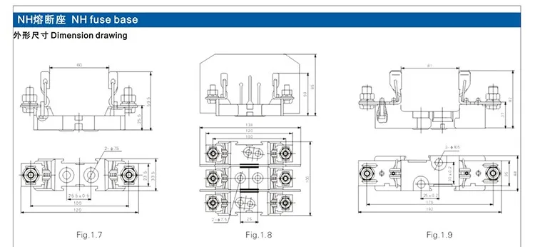 Nh00 Nt00 3p 100a Resin Material Body Nh Fuse Base - Buy Nt00-3p Fuse ...
