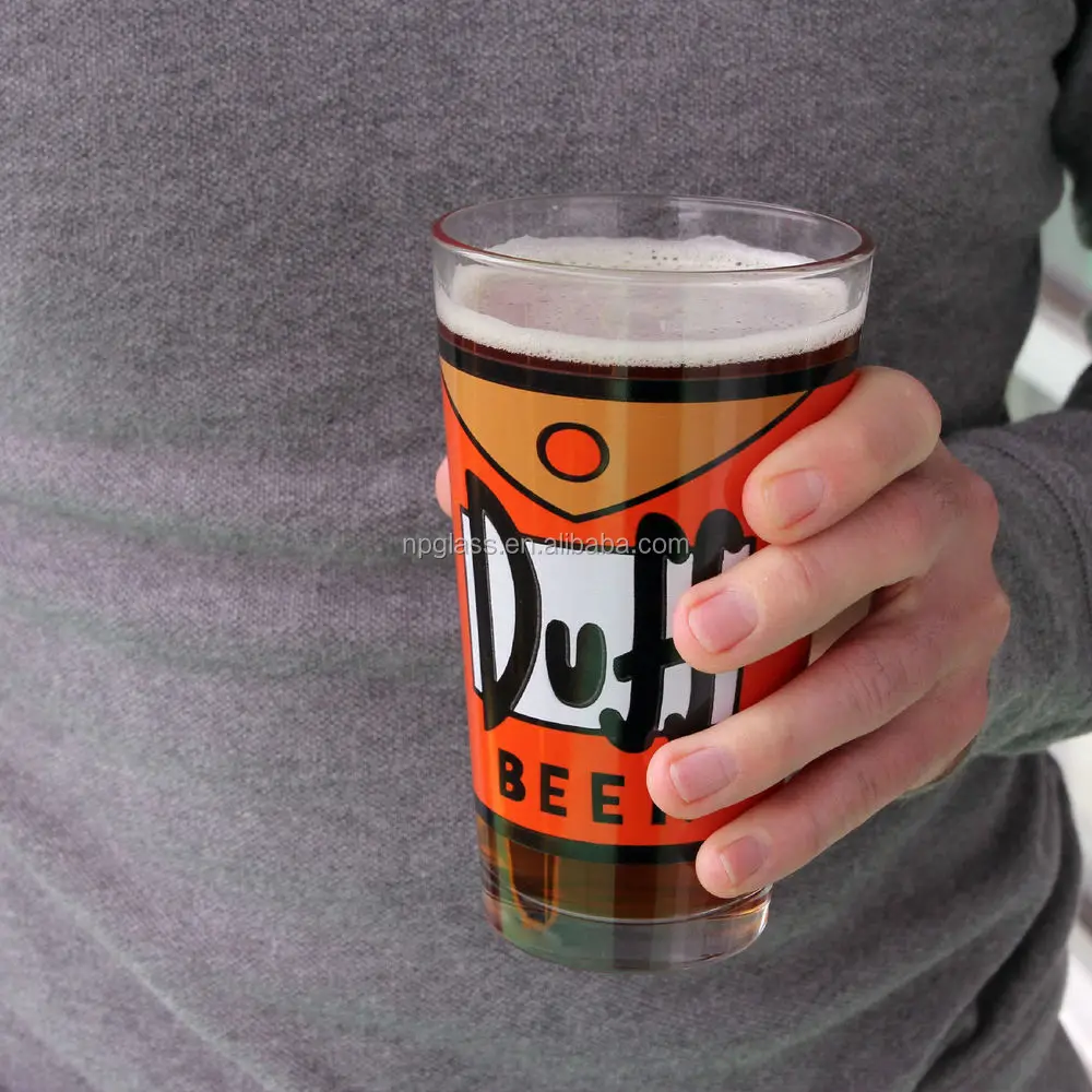 Clear Transparent Duff Beer Pint Glass Factory Oem 16oz - Buy 16oz ...