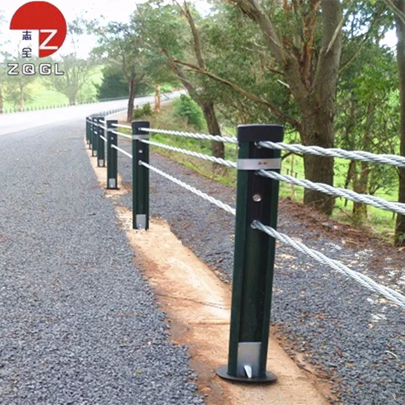 Galvanized Steel Rope Barrier Road Traffic Barrier For Highway Safety ...
