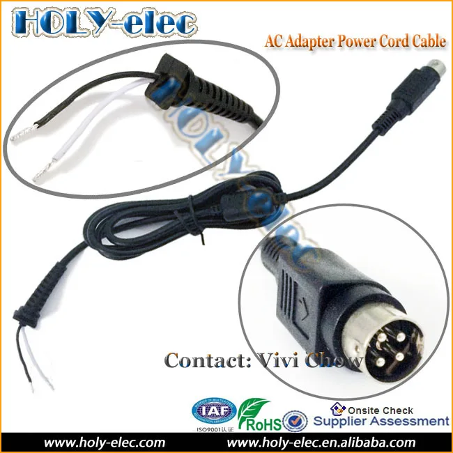 Laptop Ac Adapter Dc Tip Plug 4 Hole Cable Cord Assembly With 1.2m ...