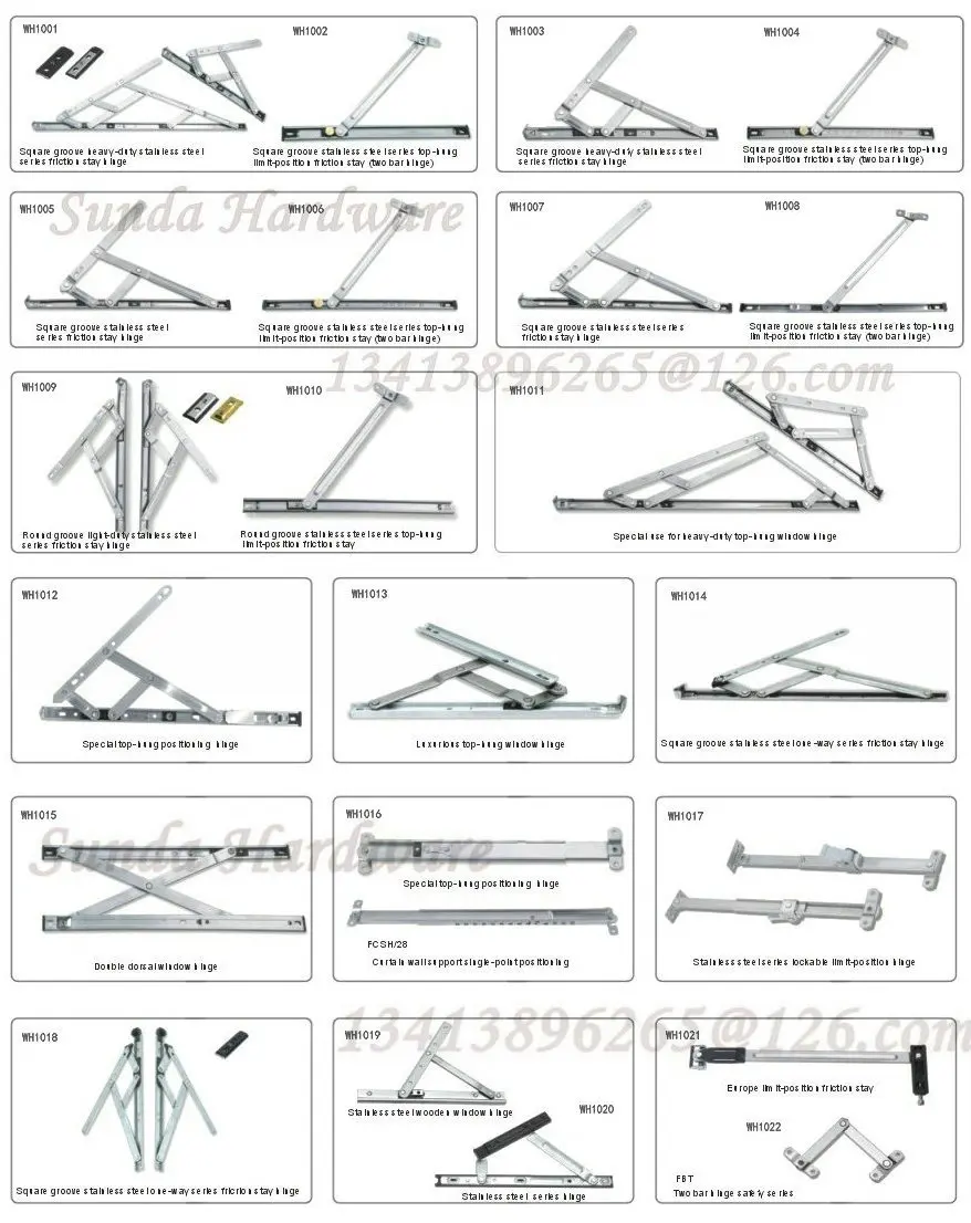 Stainless Steel 304 Window Support Arm - Friction Hinge