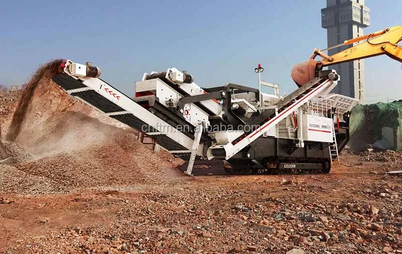 Crawler Type Mobile Gravel Crushers Portable Crushing Plant For Granite ...