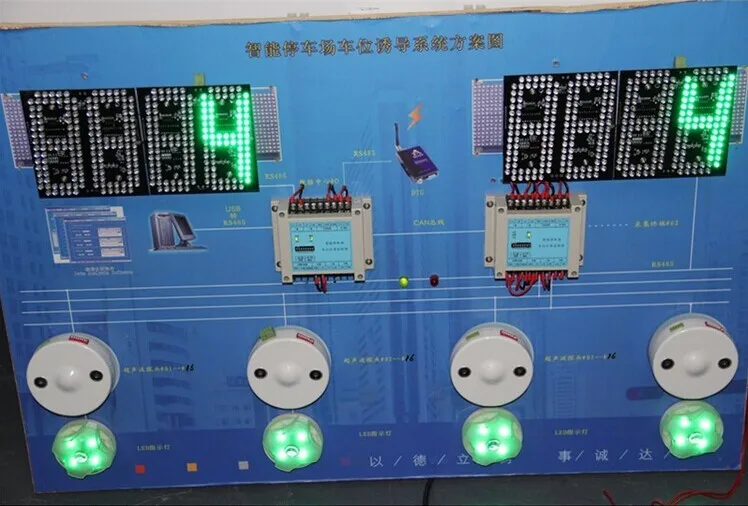 Garage Red Green Light Parking Space Indicator Ultrasonic Sensor For ...