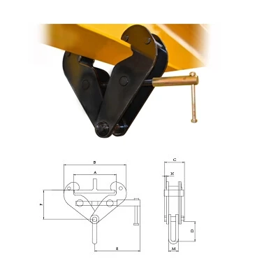 High Tensile Beam Clamp To Support The Chain Hoist - Buy Scissor ...