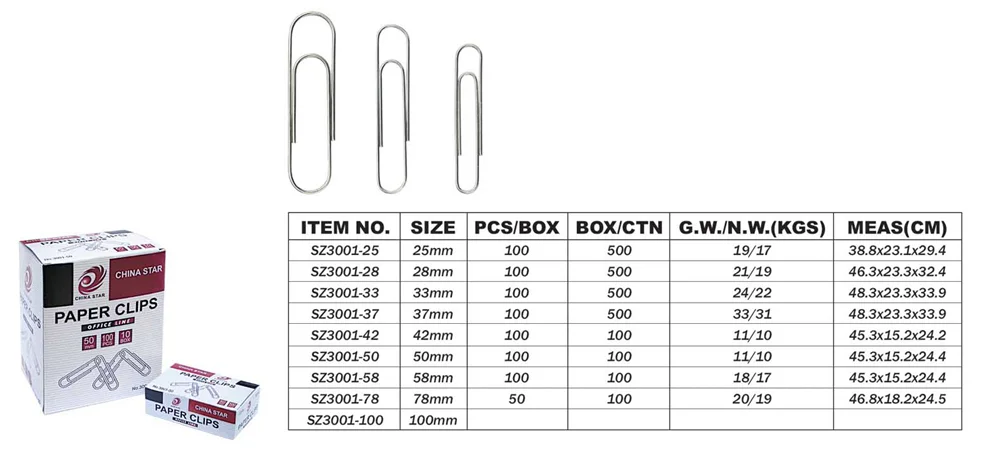 Hot Selling High Quality Spring Metal Clips Clamp For Stationary ...