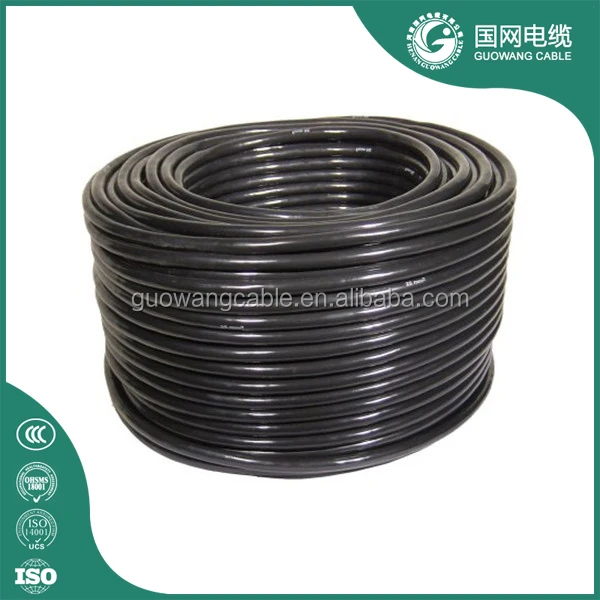 Dc Ripple Voltage 1000v Rubber Sheath Welding Electrical Cable 10mm ...