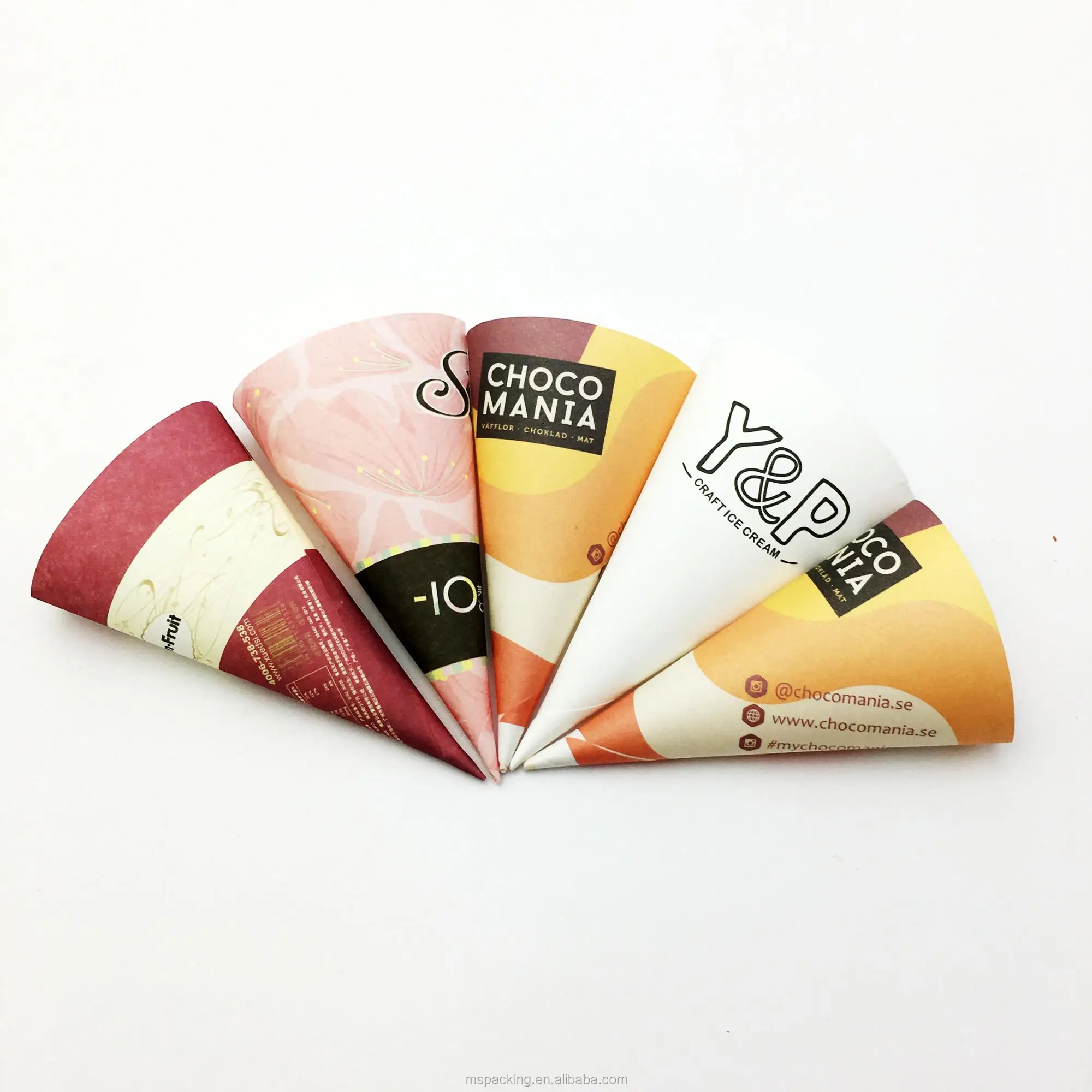 Waffle Cone Wrapping Paper - Custom Printed & Disposable