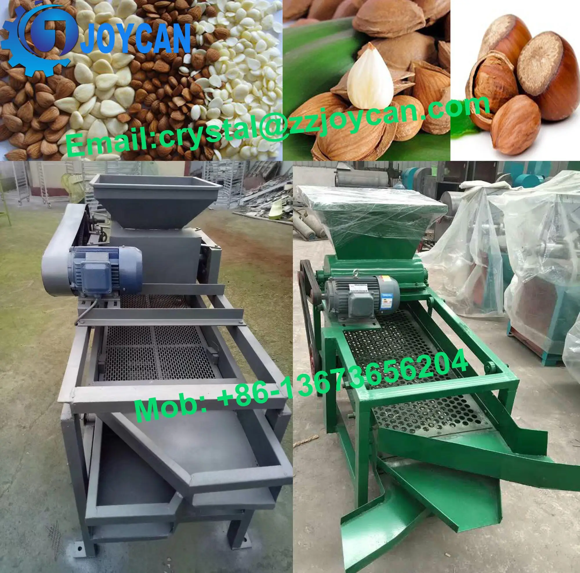 Almond Small Nut Cracking and Shelling Machine - 98% Capacity