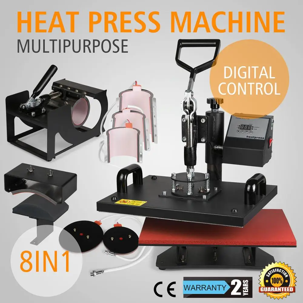 New Fashion Cloth Printing Machine Pad 8 In 1 Tshirt 3d Sublimation ...