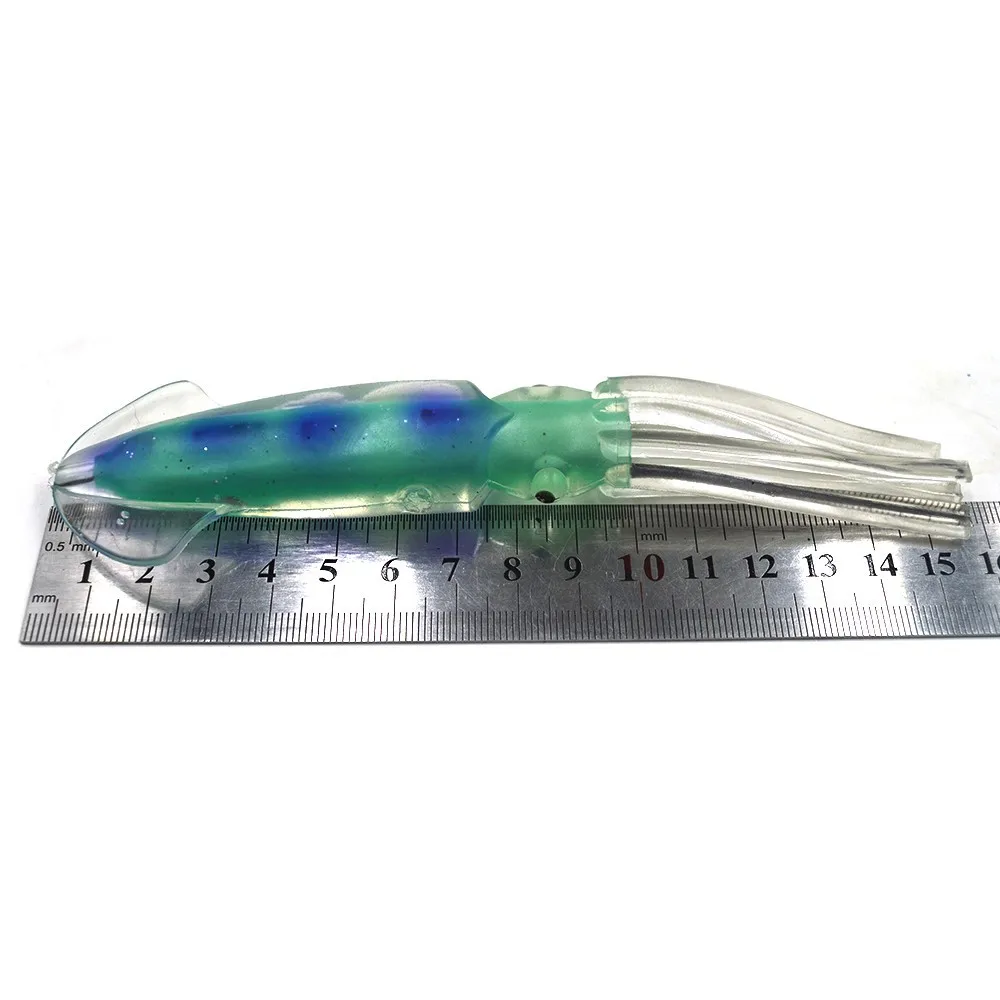 10 Piece Plastic Soft Rubber Squid Octopus Baits For Trolling Fishing ...