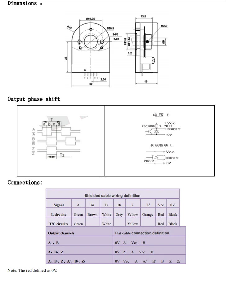 Calt 32mm Dc Motor Encoder Coded Disc Module 5v Ttl Out Put Abz Three ...