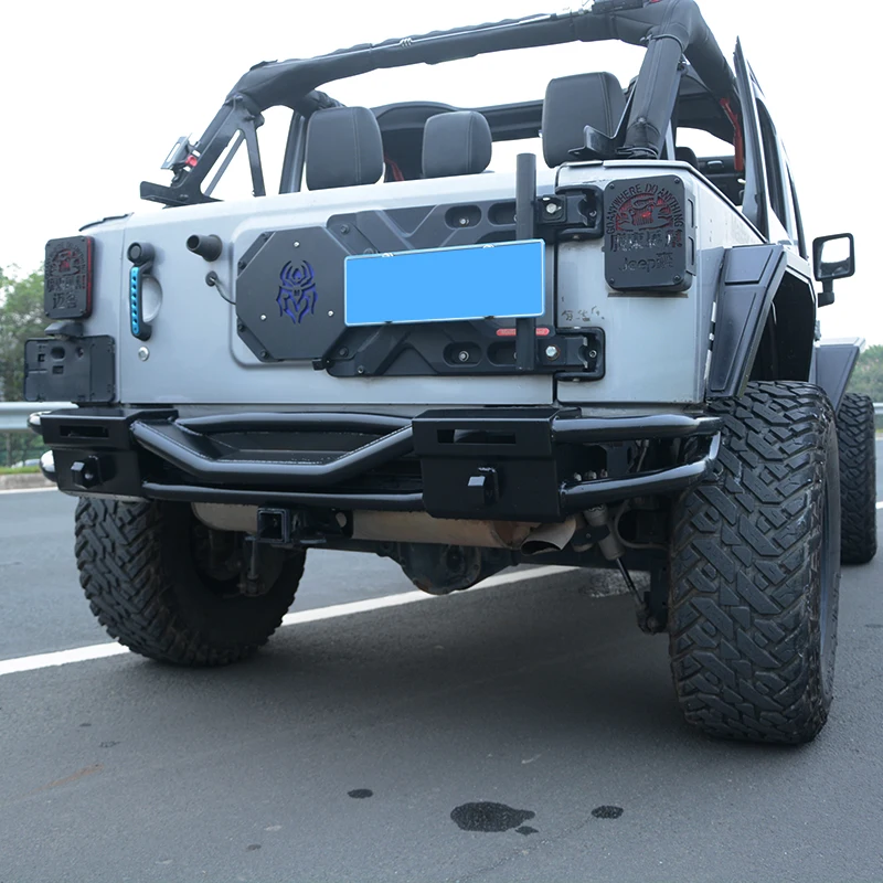 Jeep Wrangler JK/JL Black Rear Bumper - Durable & Stylish