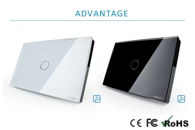 Ce Rohs Us Standard 1gang Touch Screen Light Module Wifi Touch Switch ...