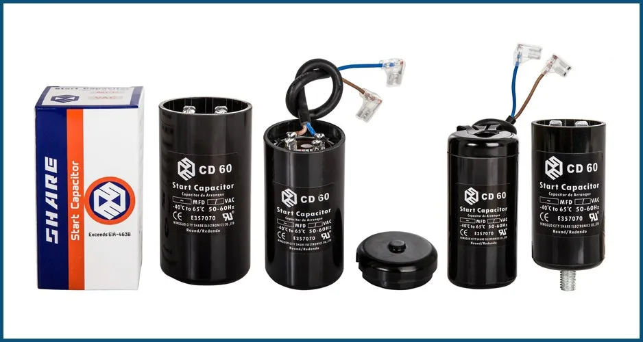 Cd60 250v Motor Starting Capacitor Electrolytic Capacitor - Buy Sh ...