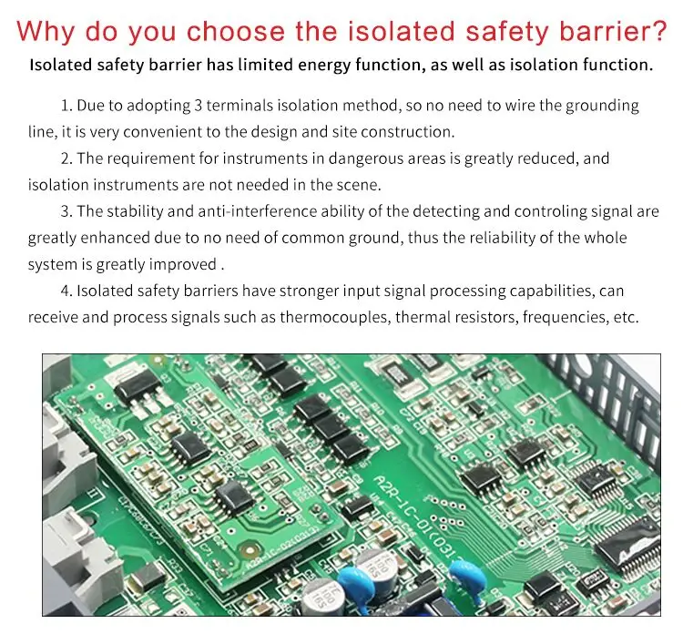 NPEXA-G21 PT100 RTD Input Intrinsic Safety Barriers PT100 4-20mA Output ...