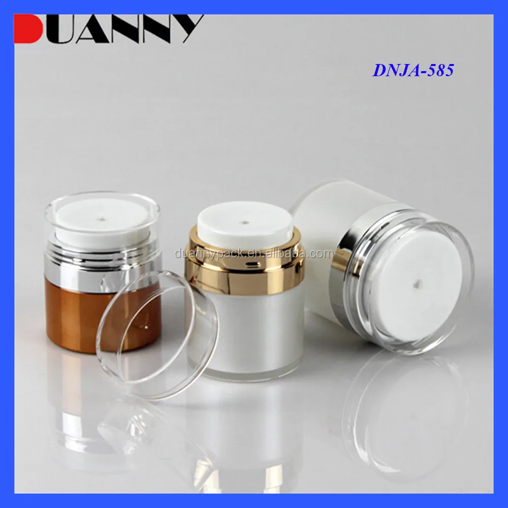 15g 30g 50g Pearl White Acrylic Plastic Airless Pump Cream Jar For ...