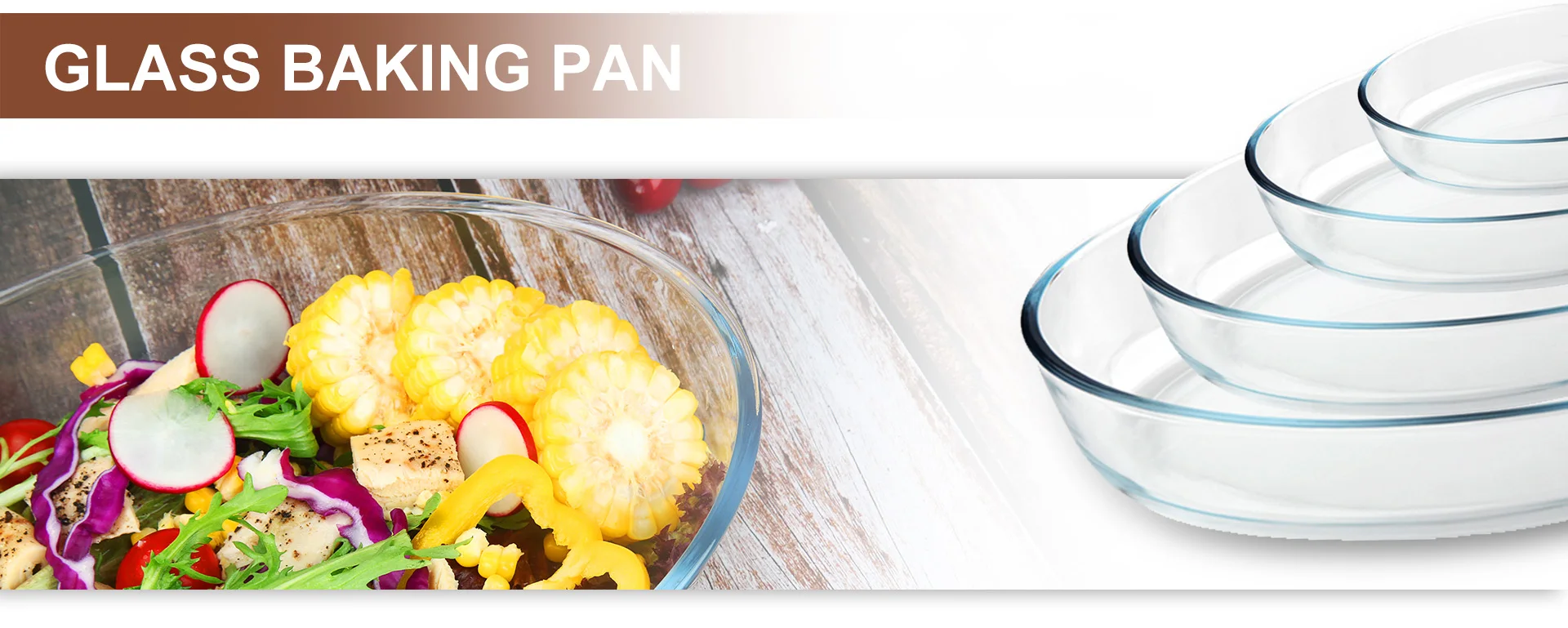 Value Glass Bakeware Set Oven Use High Borosilicate Glass Baking Dishes ...