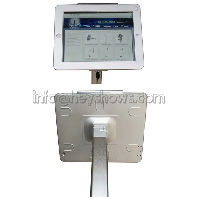 Metal Ipad Security Floor Stand Tablet Display Lock Holder Anti Theft ...