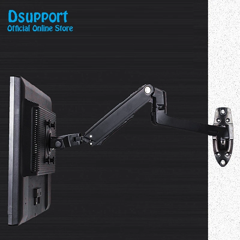 DSUPPORT Wall Mount Monitor Holder - Full Motion & Aluminum Alloy