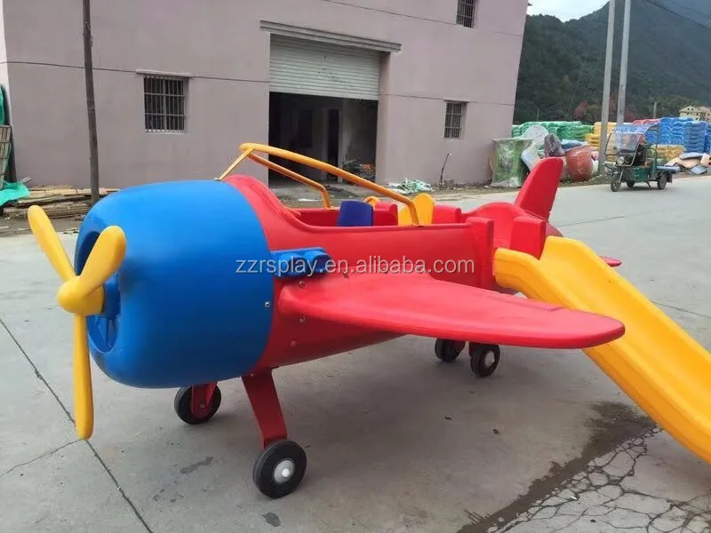 New Plastic Big Airplane Playground with Slide for Kids