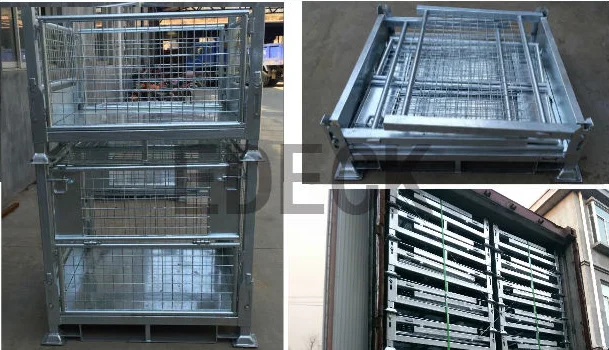 Heavy Duty Stackable Double Stillage Pallet Cage With Optional Surface ...