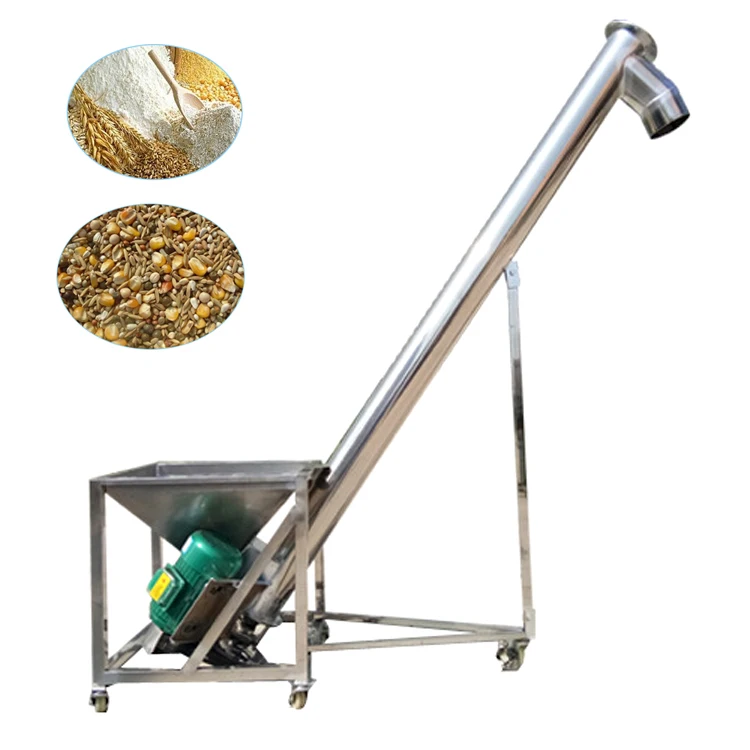 Flexible Powder Pellet Screw Elevator Dry Cleaning Type Conveyor For ...