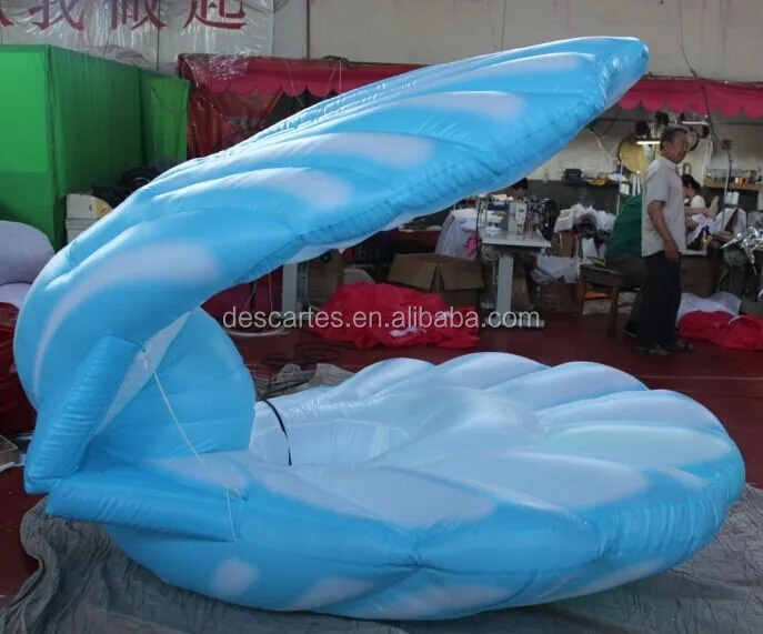 2M Bule PVC Inflatable Clamshell, Giant Inflatable Seashell for ...
