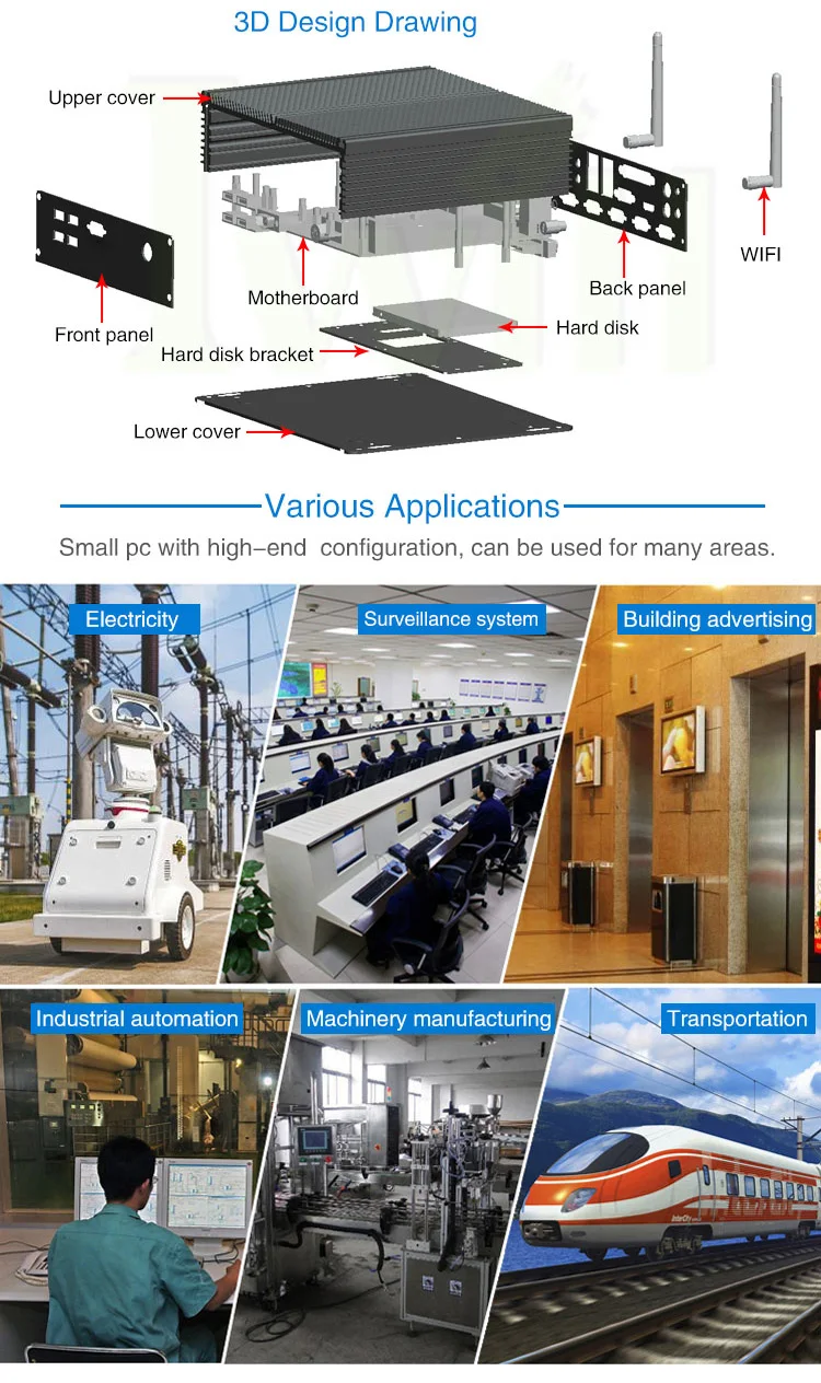 Mini PC with Serial Parallel Port - X86 Single Board Computer