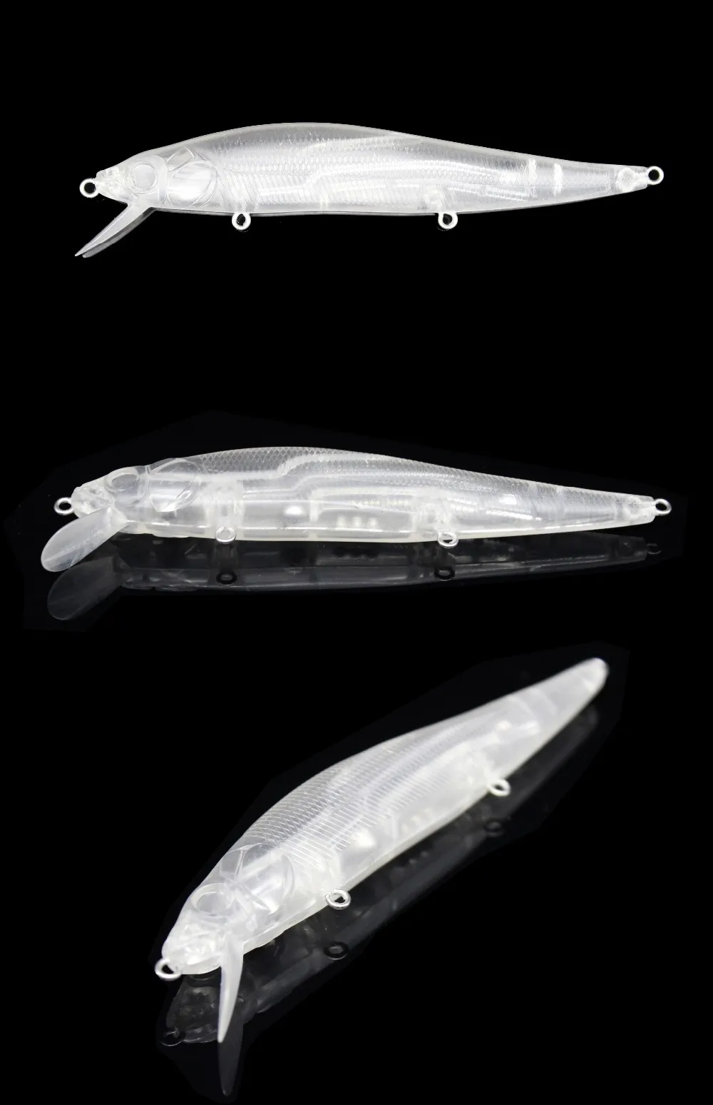 Hot Selling Clear Transparent Fishing Lure Minnow Unpainted Lure Bodies